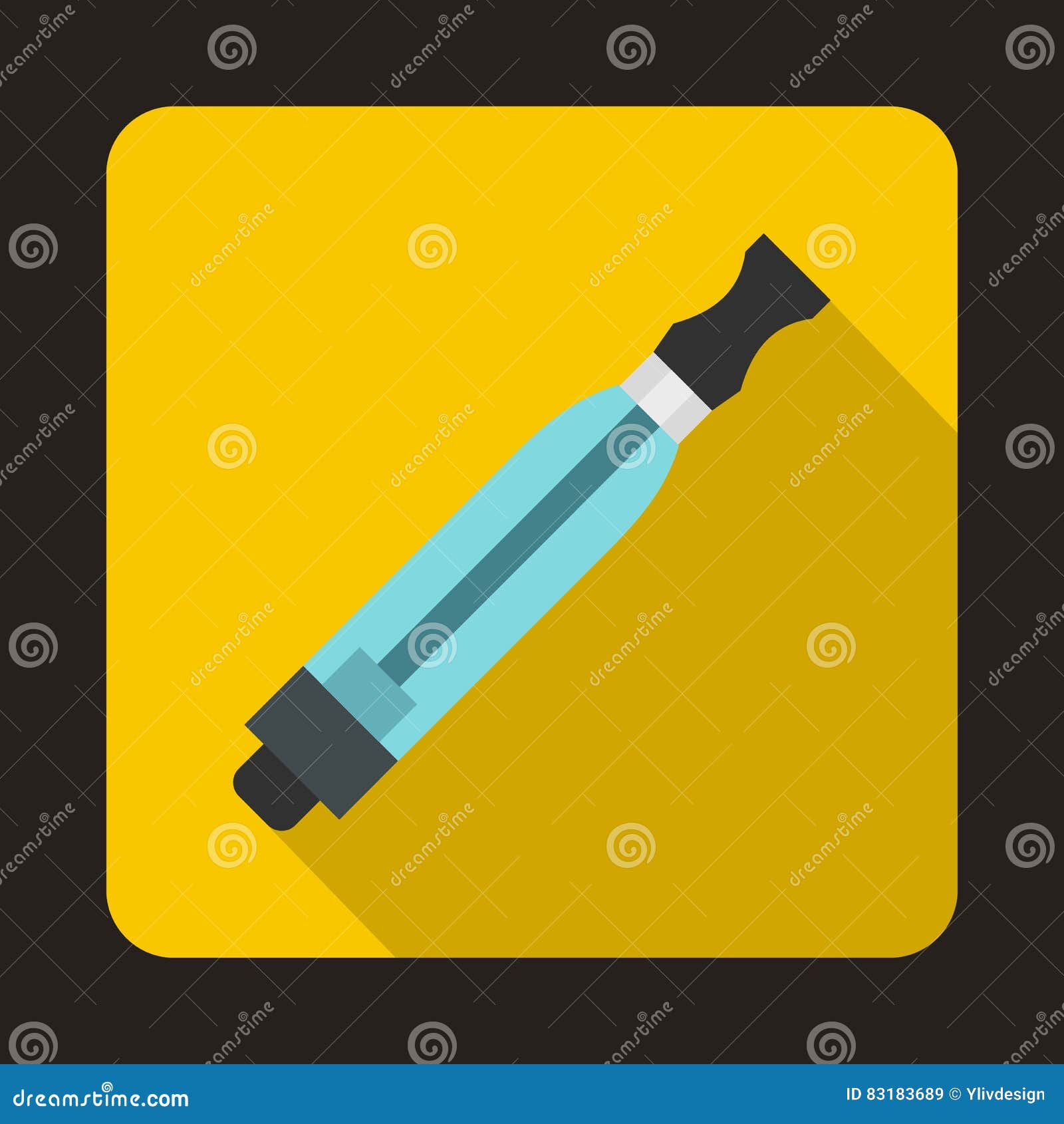 Electronic Cigarette Atomizer Icon, Flat Style Stock Vector - Illustration of nicotine, icon ...