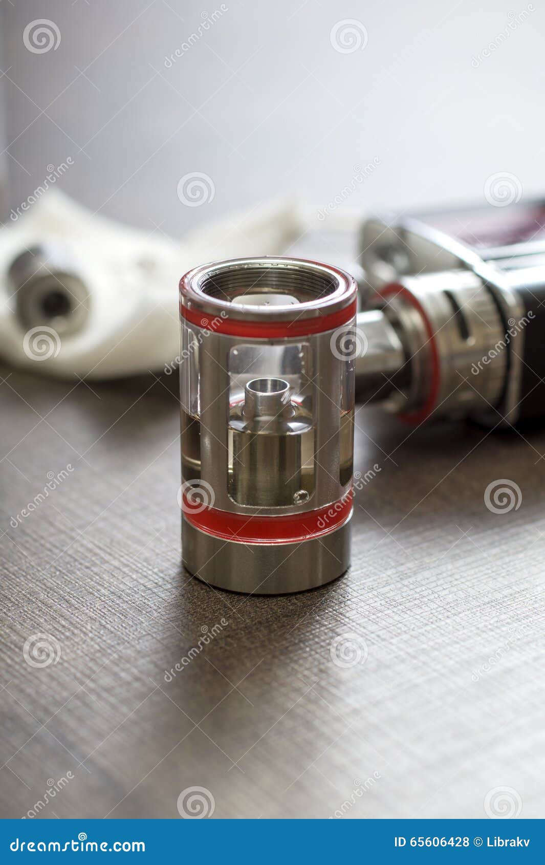 Electronic Cigarette Atomizer Stock Photo - Image of liquid, sensory ...