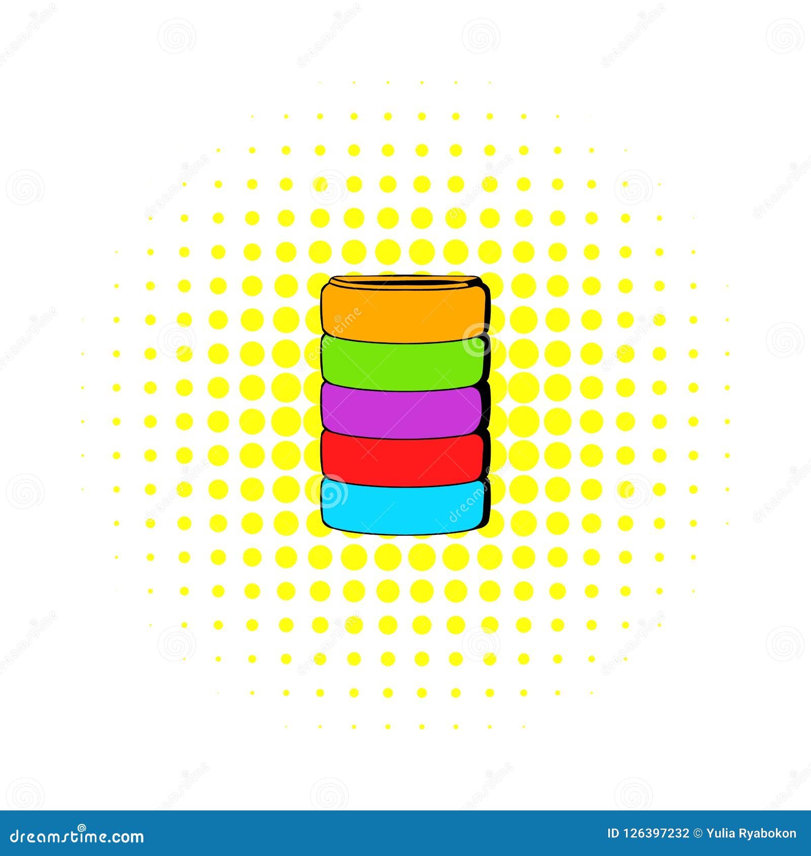 Electronic Cigarette Component Icon, Comics Style Stock Illustration ...