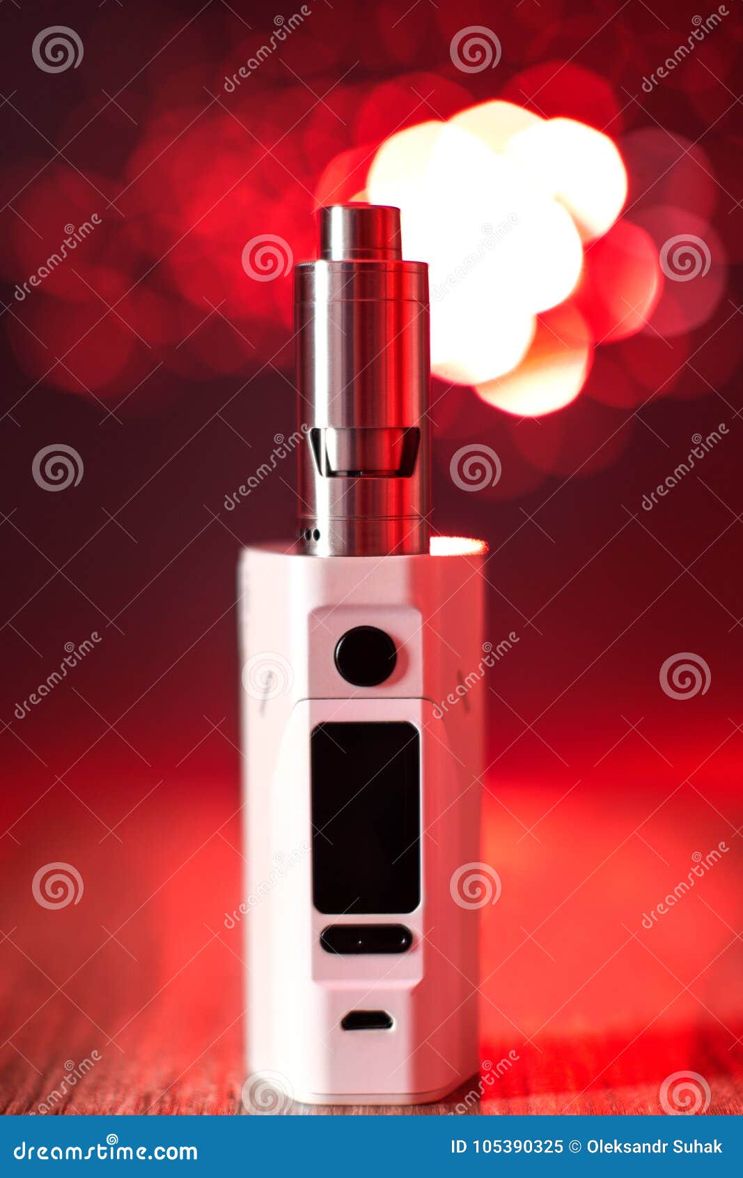 Electronic Cigarette Over a Red Background. Stock Image - Image of atomizer, flavored: 105390325