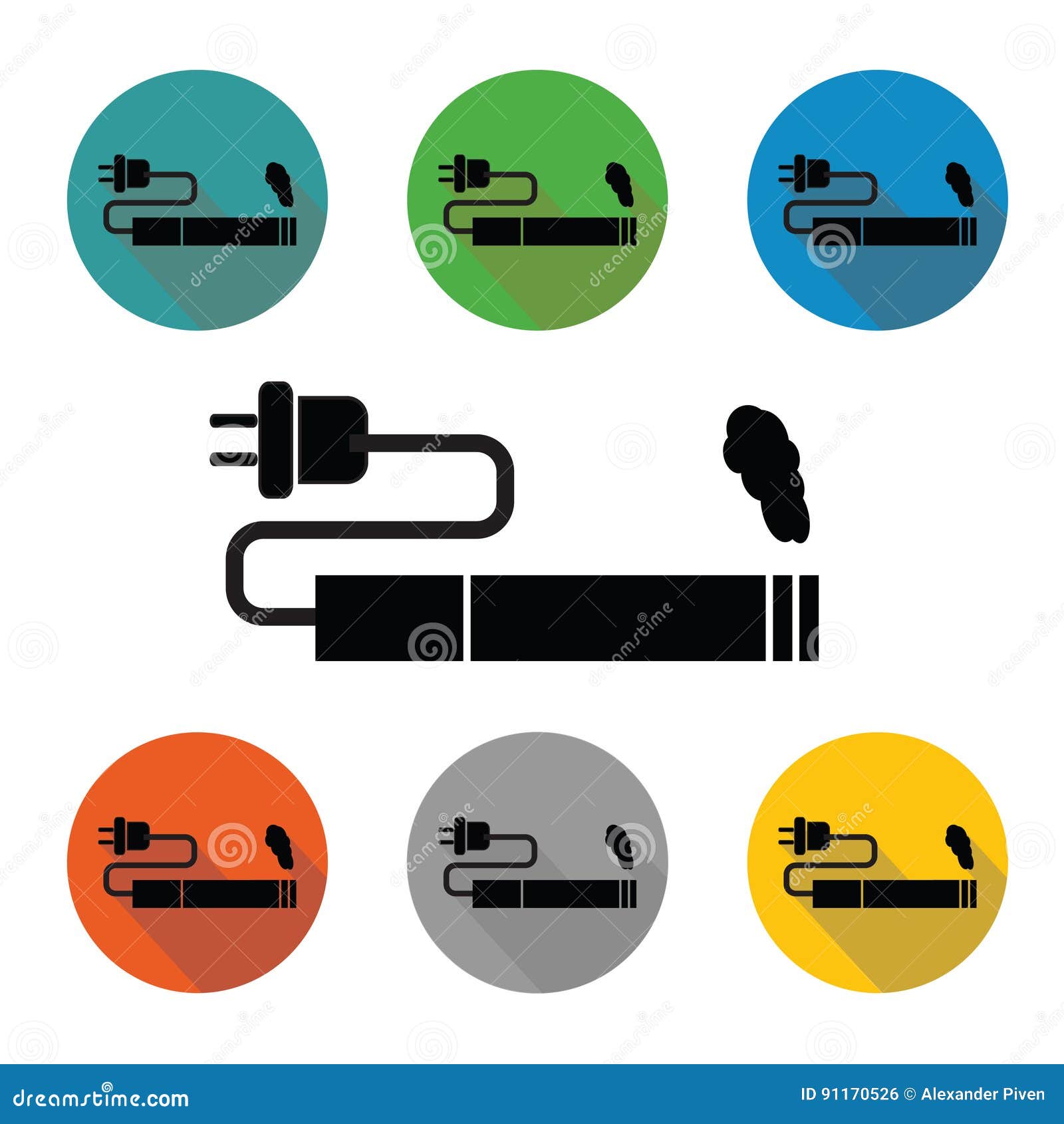 Electronic Cigarette Symbol. Stock Vector - Illustration of medicine ...