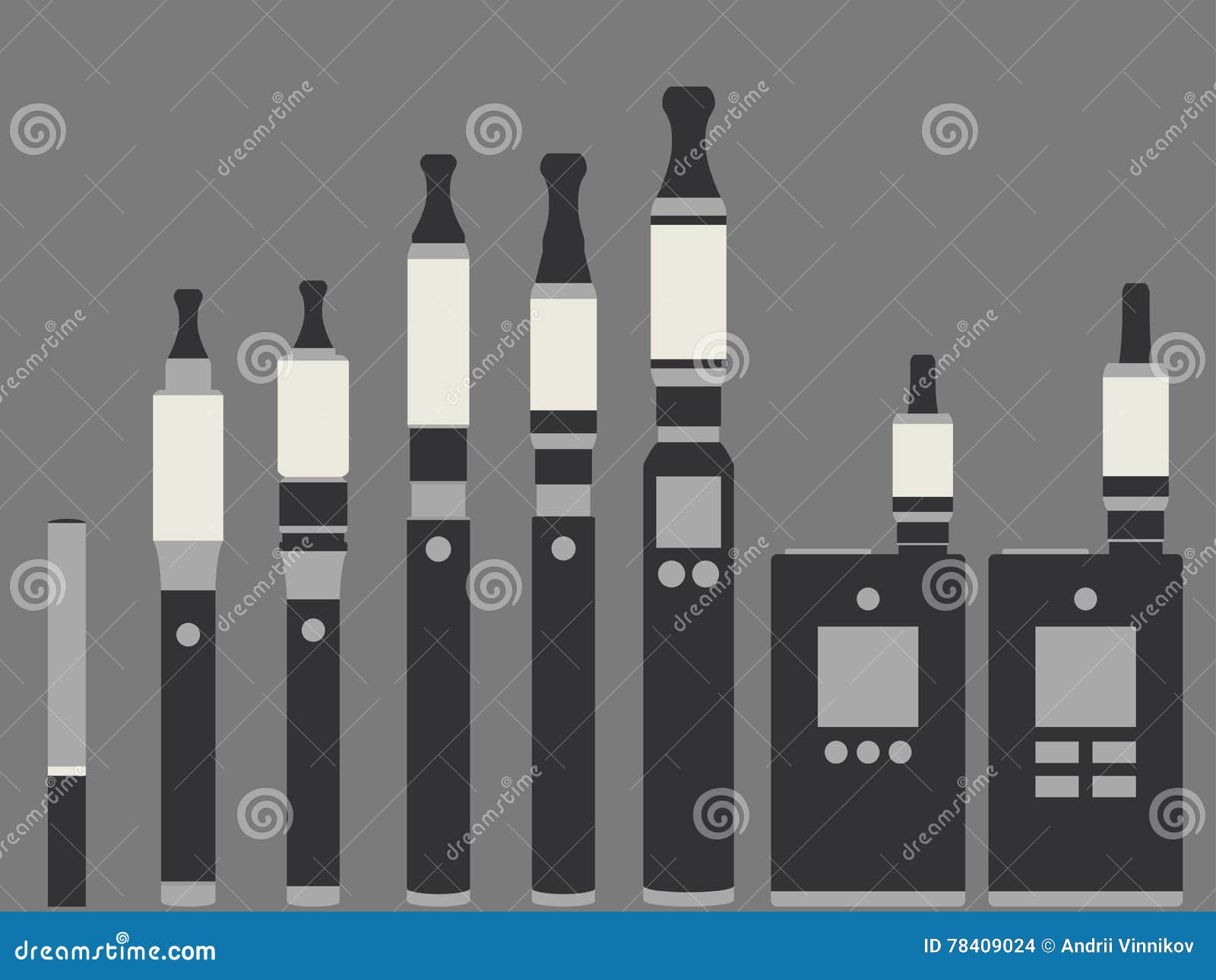 Vector Vaporizers Mods Types Illustration | CartoonDealer.com #108944940