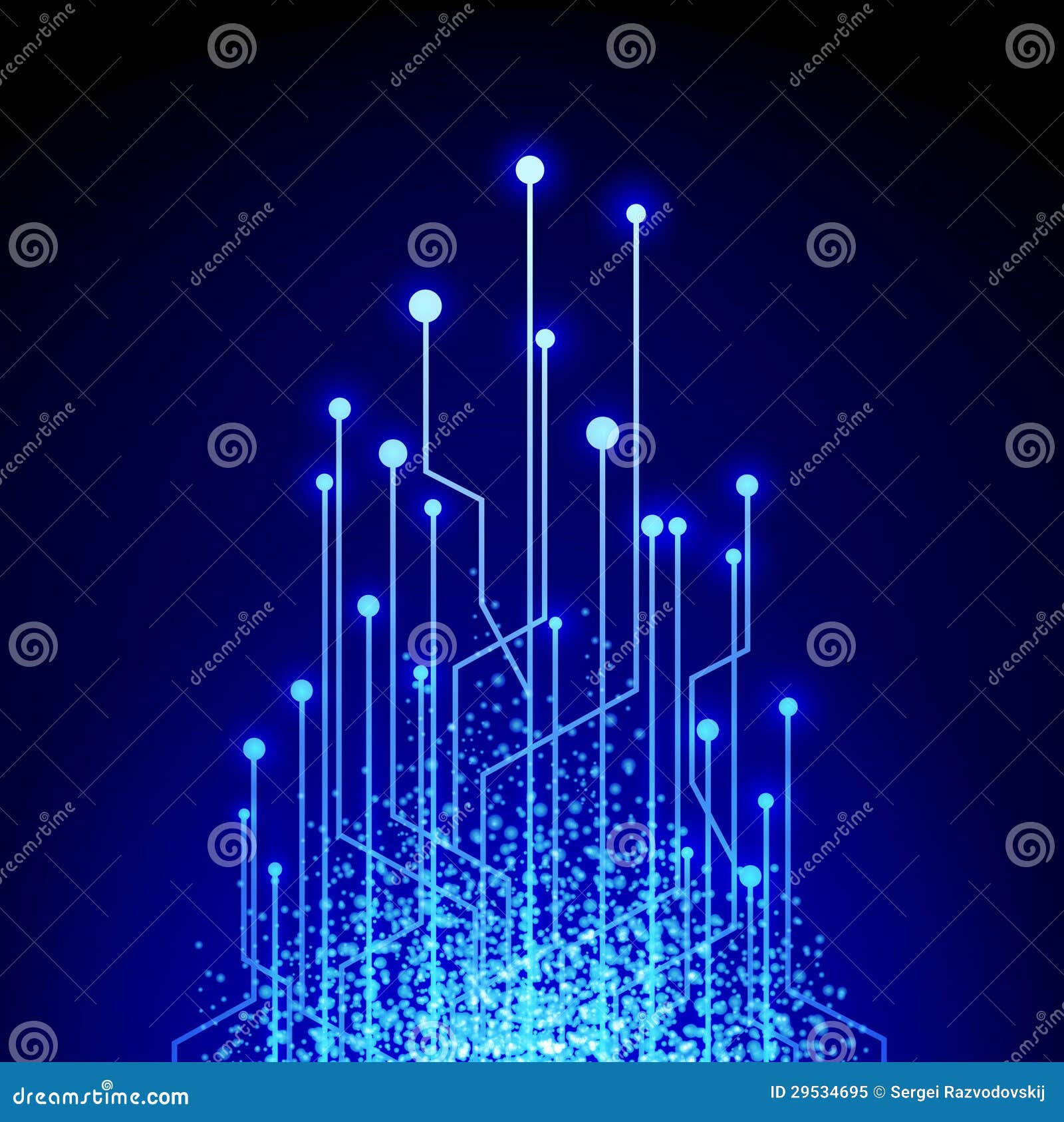 Electronic Circuit stock illustration. Illustration of circuit - 29534695