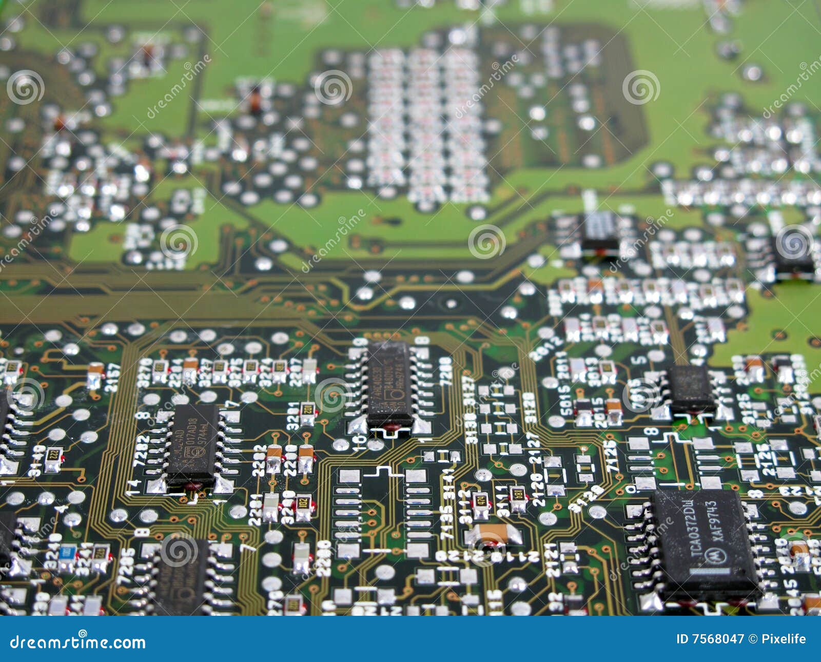 Electronic circuit stock image. Image of background, graphic - 7568047