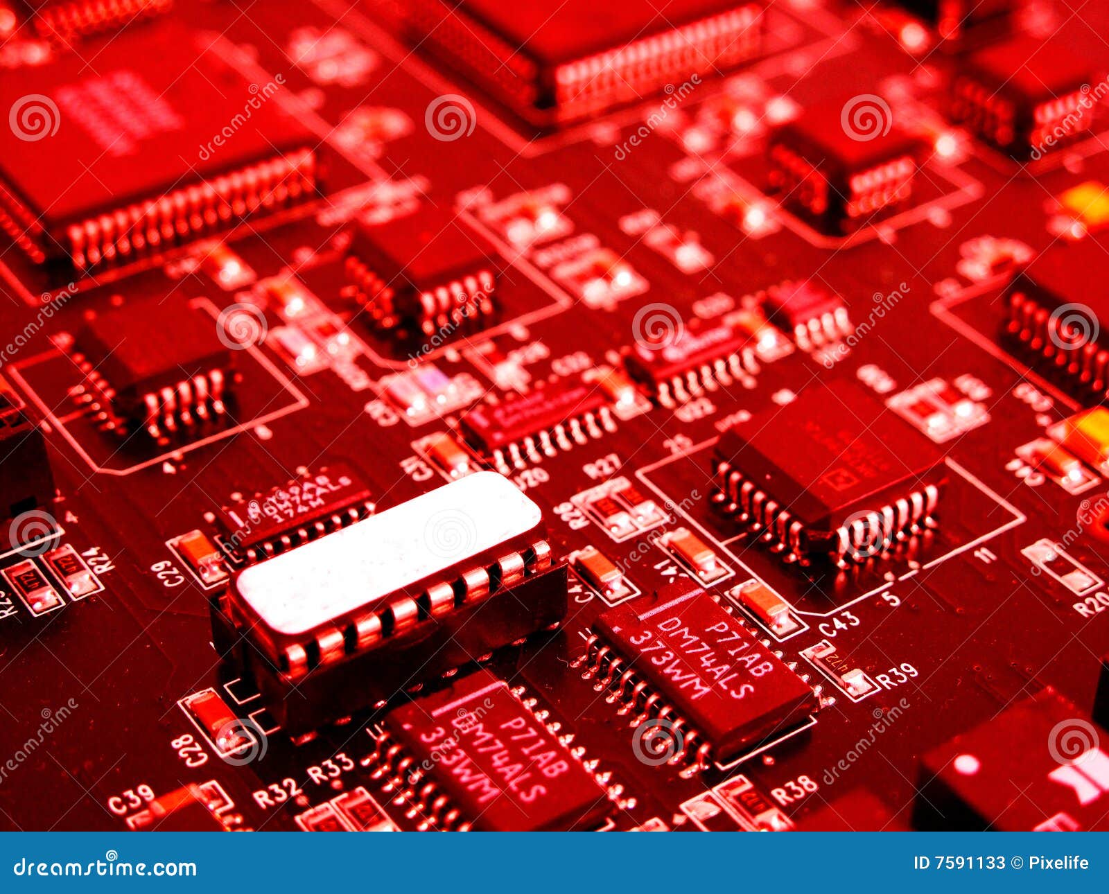Electronic circuit stock image. Image of chip, component - 7591133