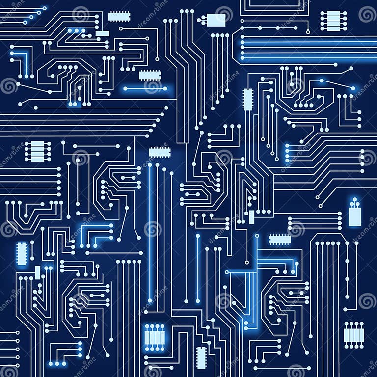 Electronic Circuit Background Stock Vector - Illustration of graphic ...