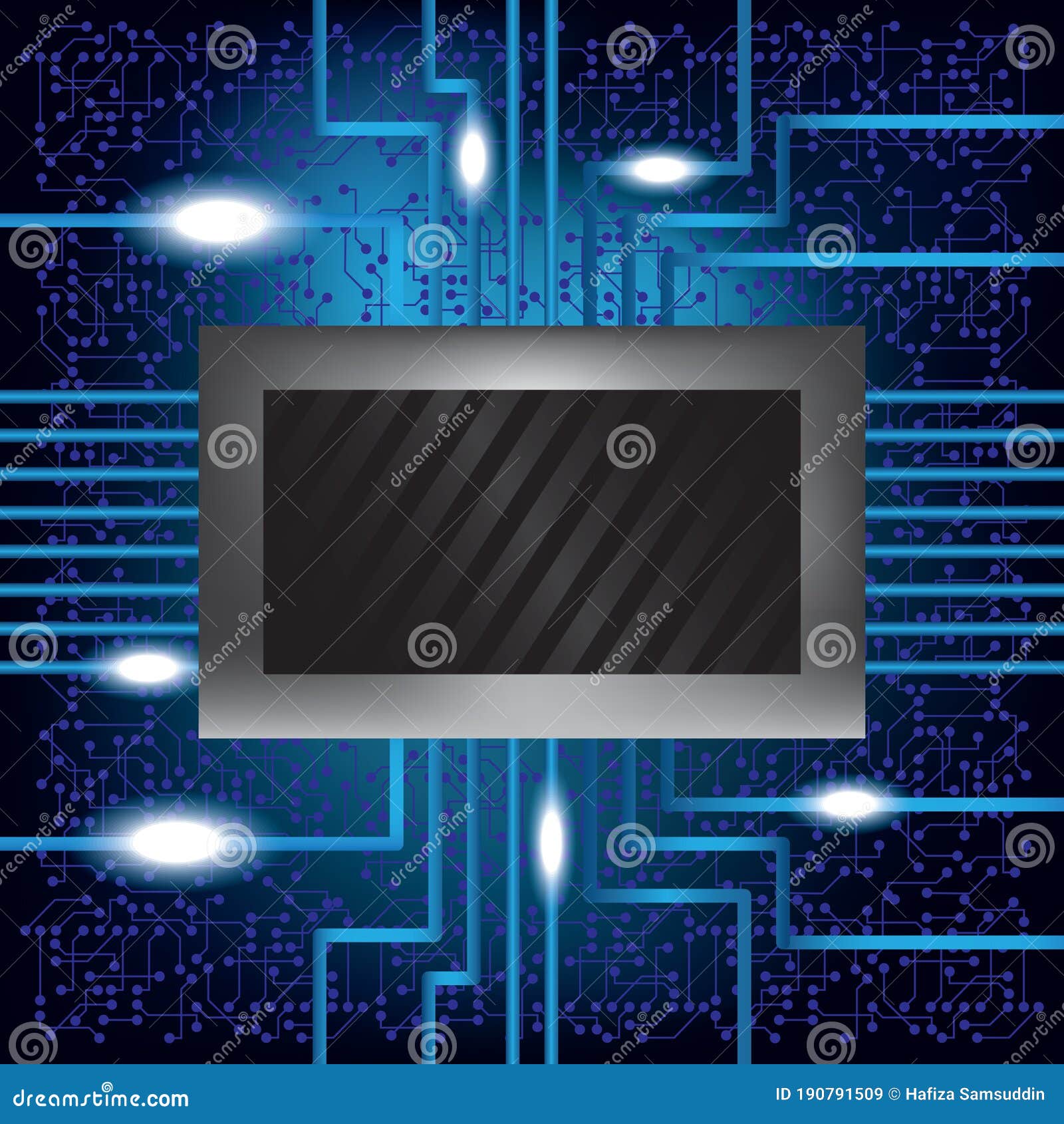 Electronic Circuit Background. Vector Illustration Decorative Design ...