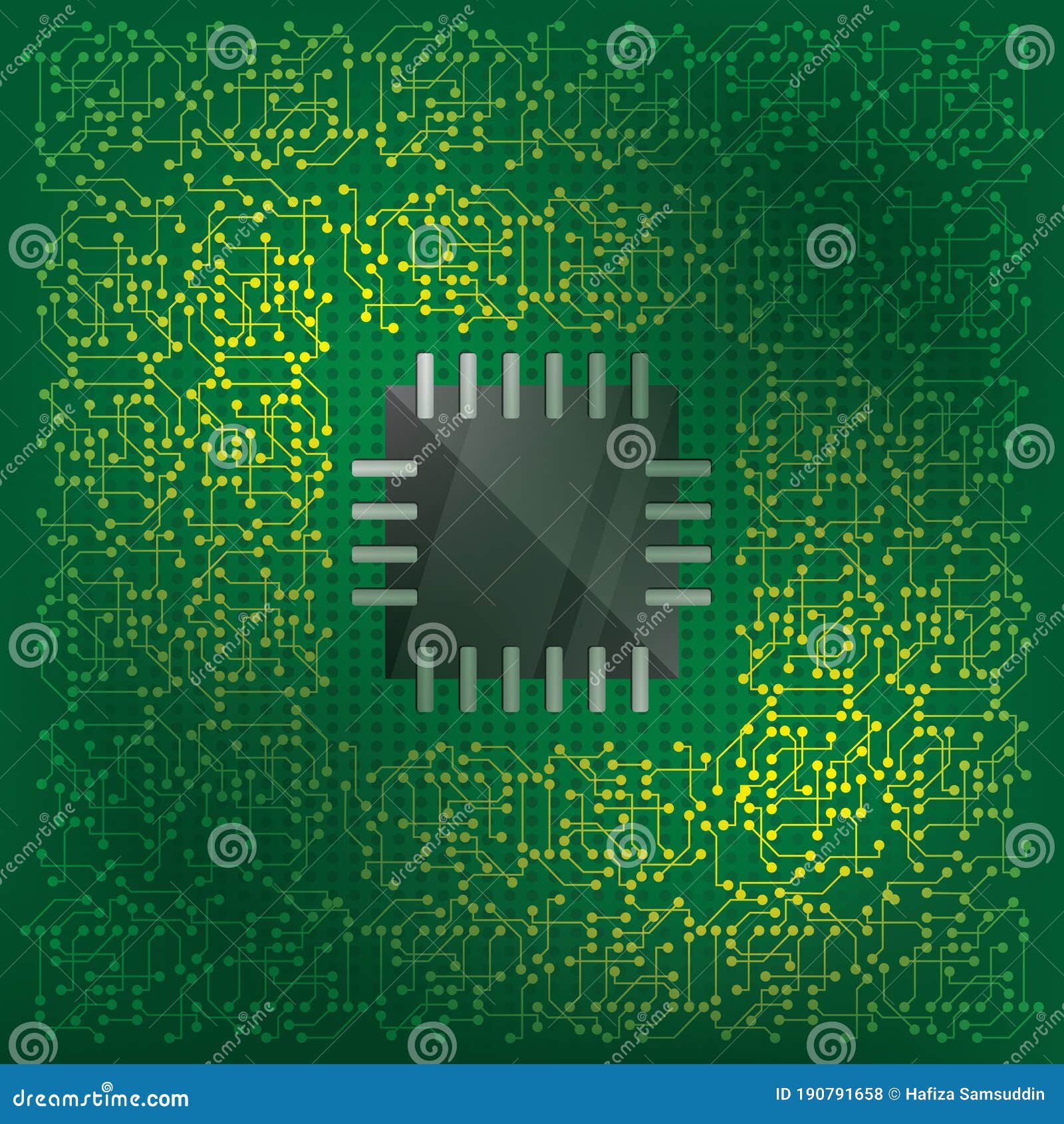 Electronic Circuit Background. Vector Illustration Decorative Design ...