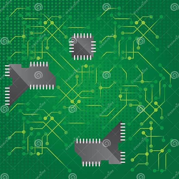 Electronic Circuit Background. Vector Illustration Decorative Design ...