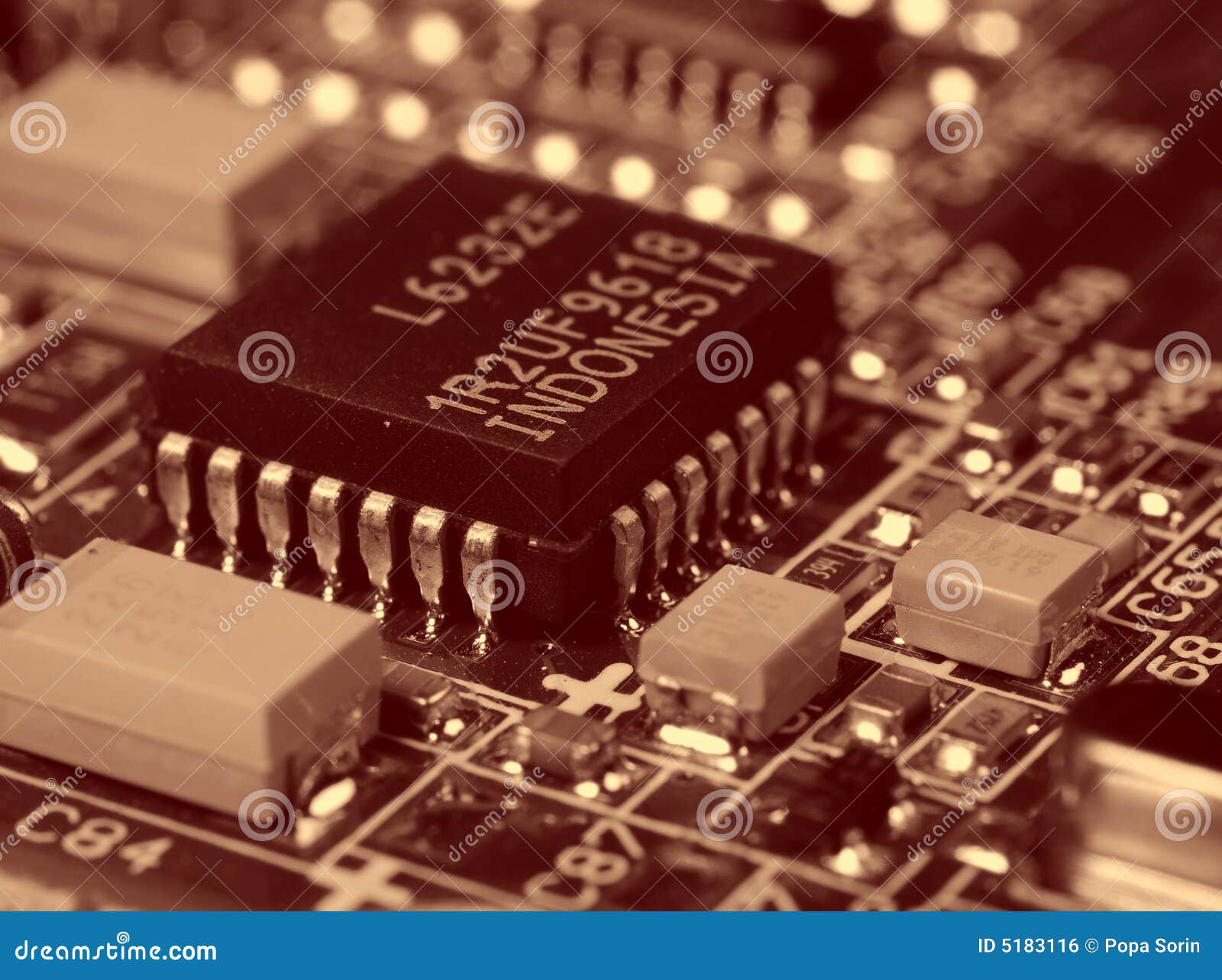 Electronic circuit board stock photo. Image of connections - 5183116