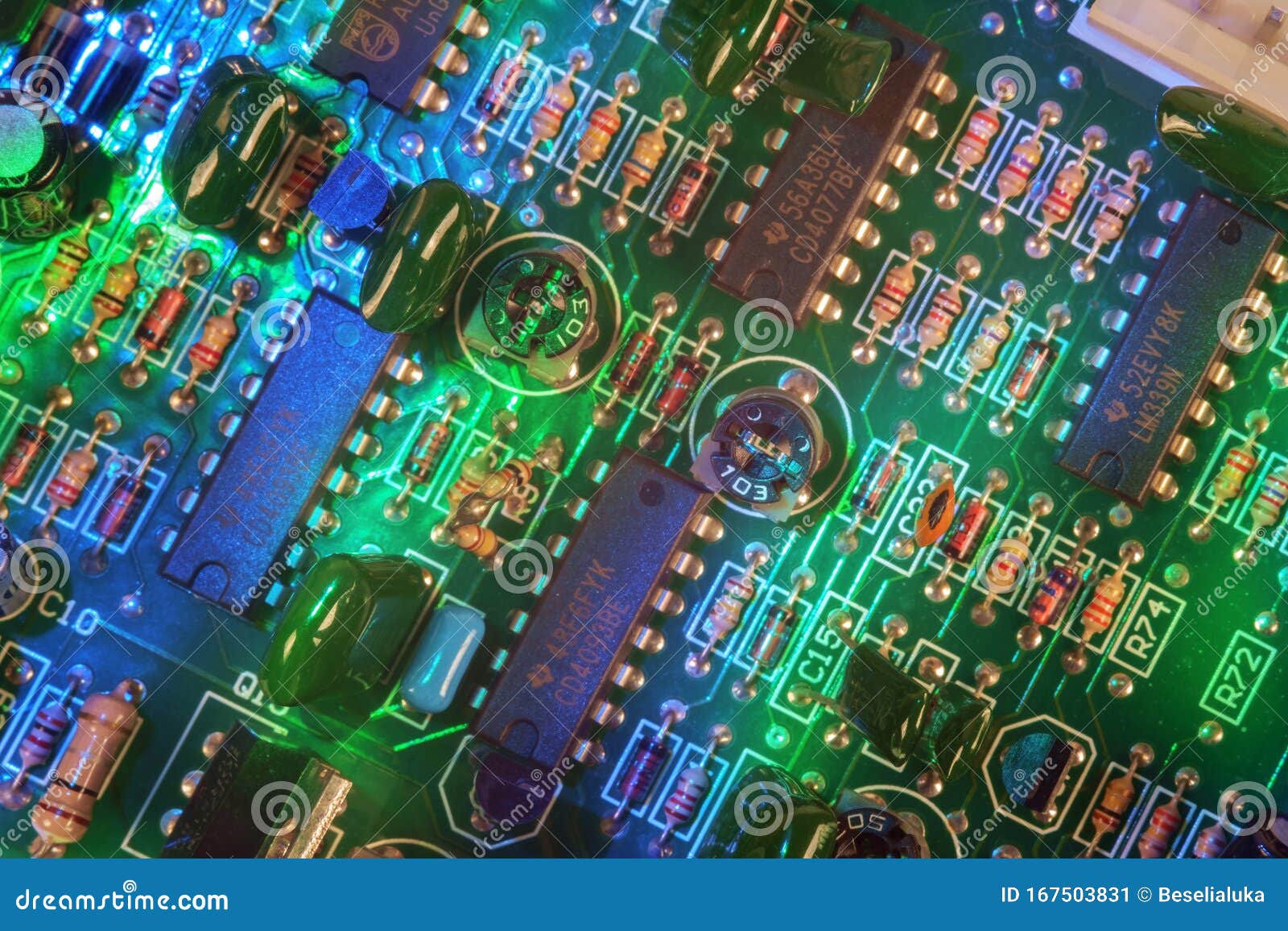 Electronic Circuit Board Background Stock Image - Image of device ...
