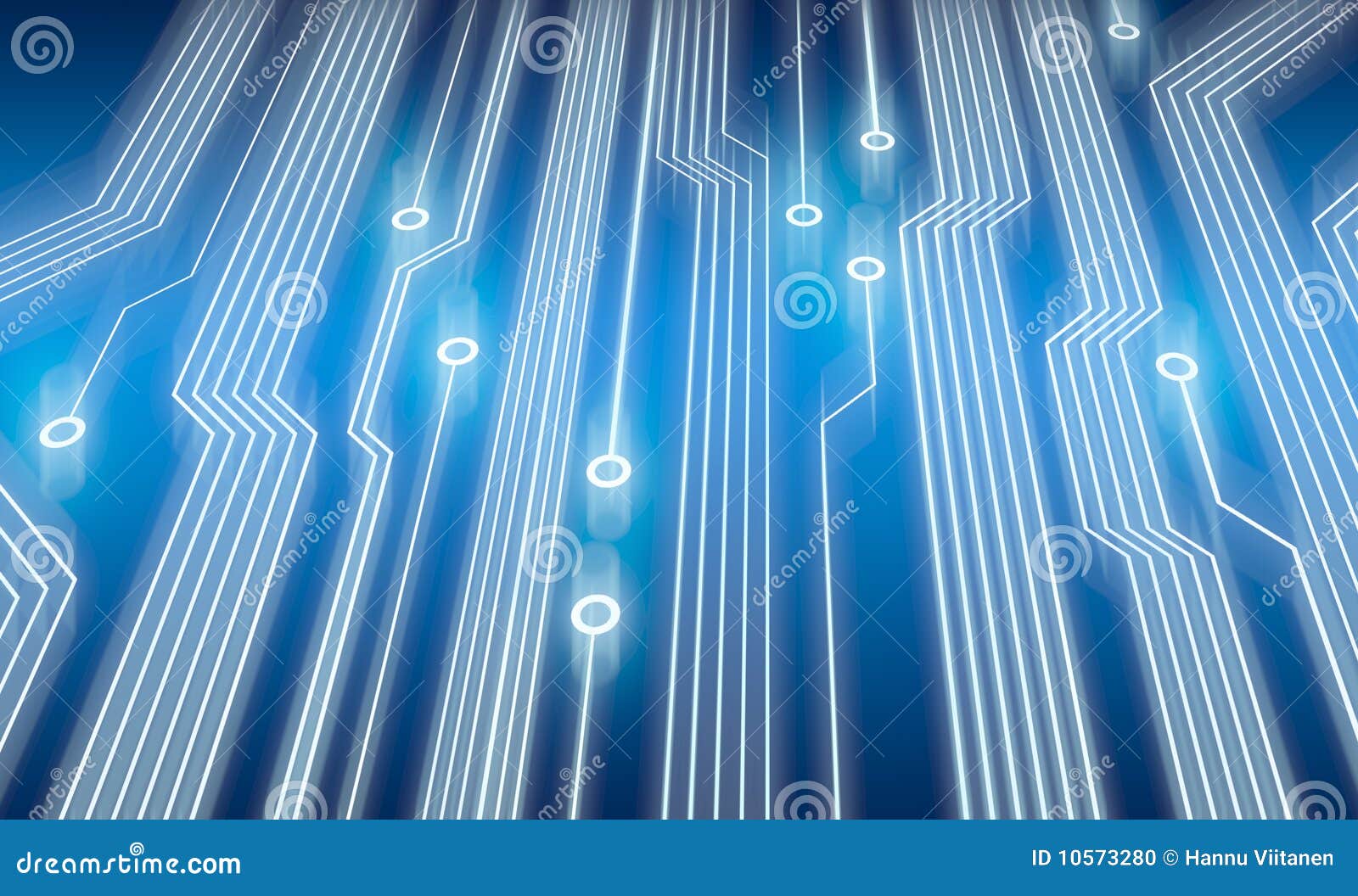 Electronic Circuit Board in Blue Stock Illustration - Illustration of ...