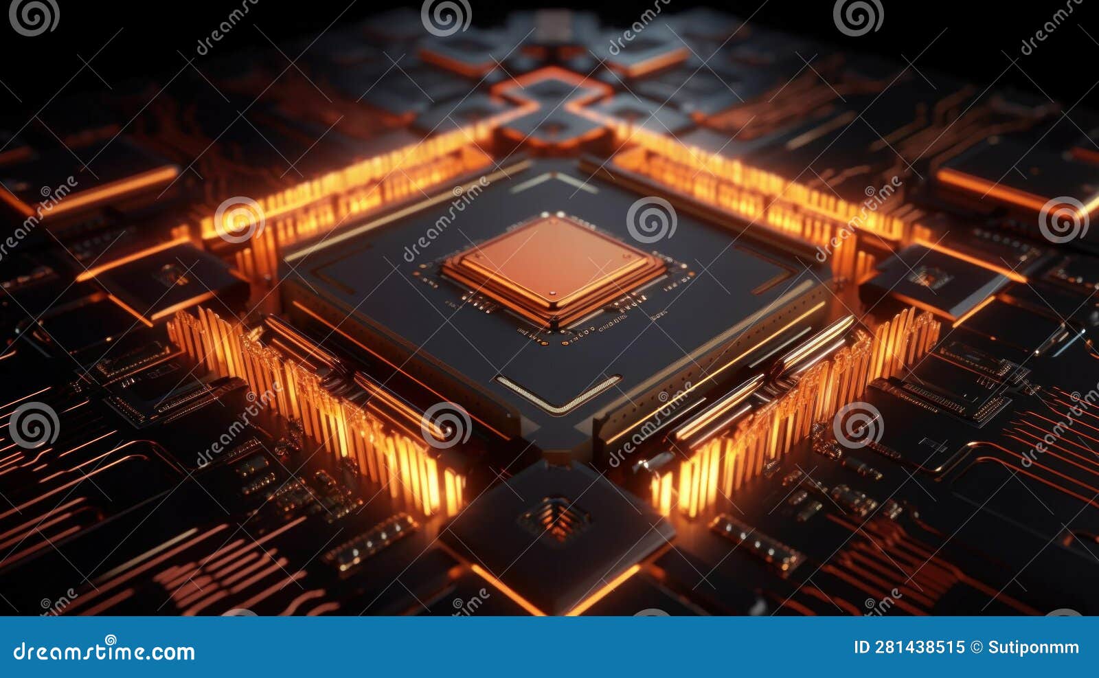 Electronic Circuit Board Central Processing Unit of the Computer Stock ...