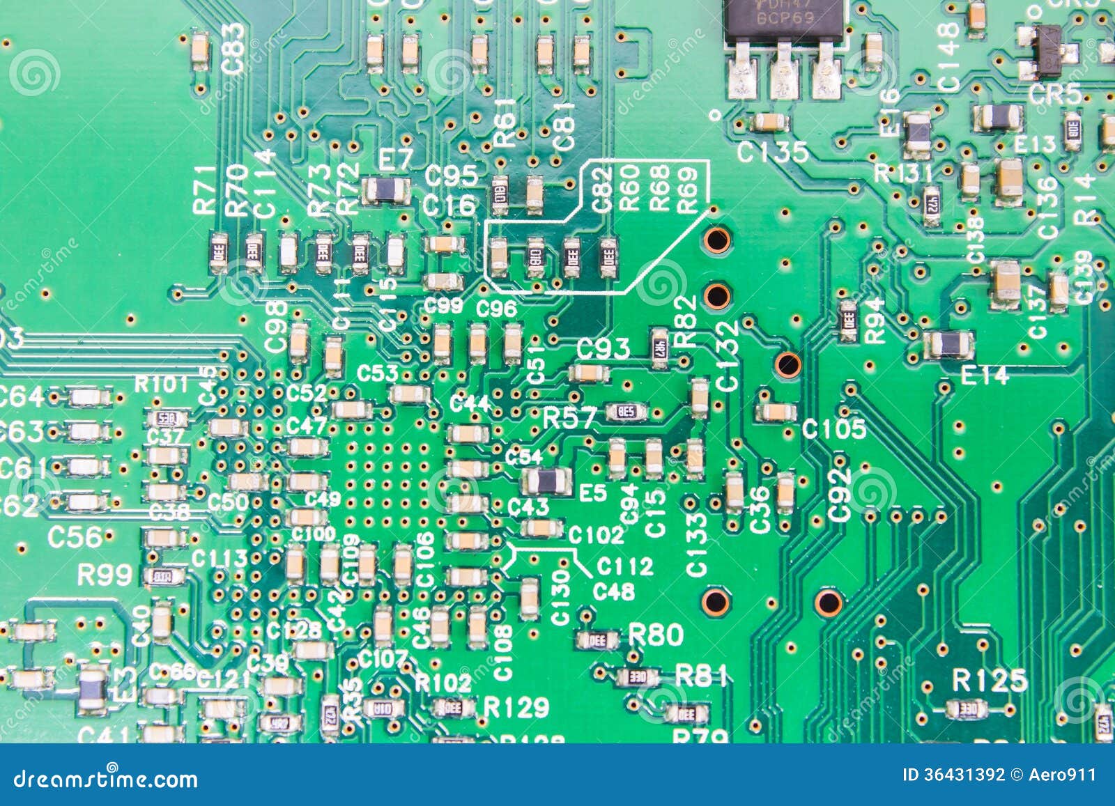 Electronic circuit board stock photo. Image of capacitor - 36431392