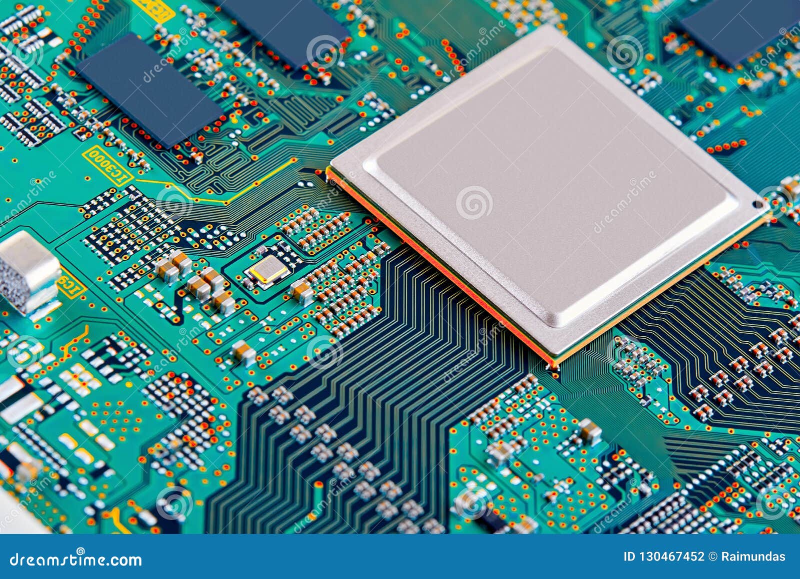 Electronic Circuit Board Close Up. Stock Photo - Image of integrated ...