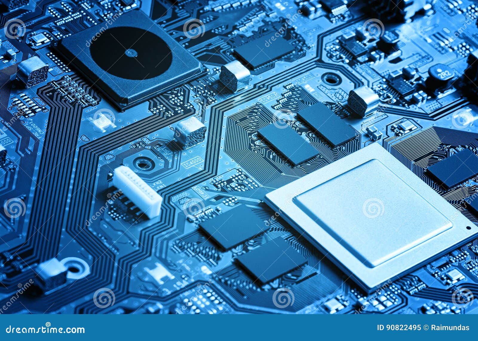 Electronic Circuit Board Close Up. Stock Image - Image of microcircuit ...