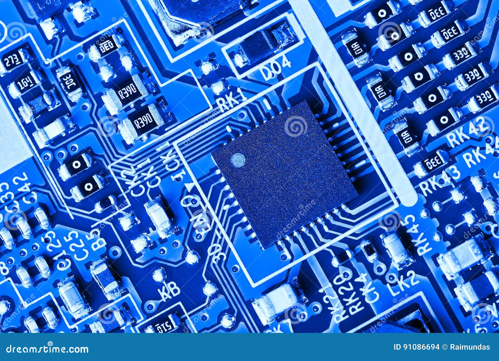 Electronic Circuit Board Close Up. Stock Photo - Image of integrated ...