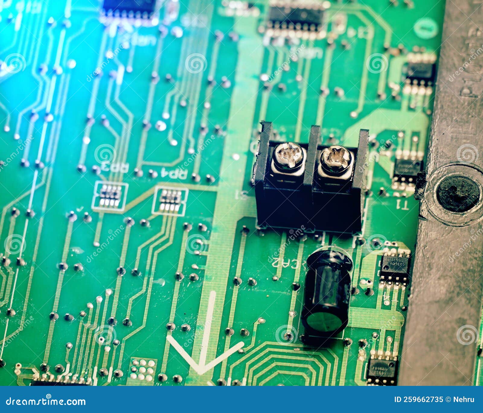 Electronic Circuit Board Close Up. Stock Image - Image of computer ...