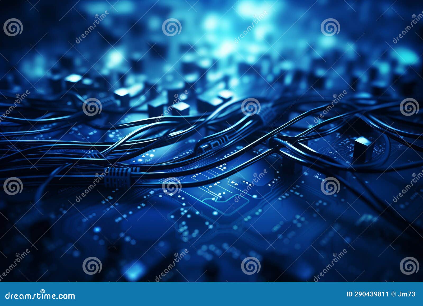 Electronic Circuit Board with Electronic Components. Concept of ...