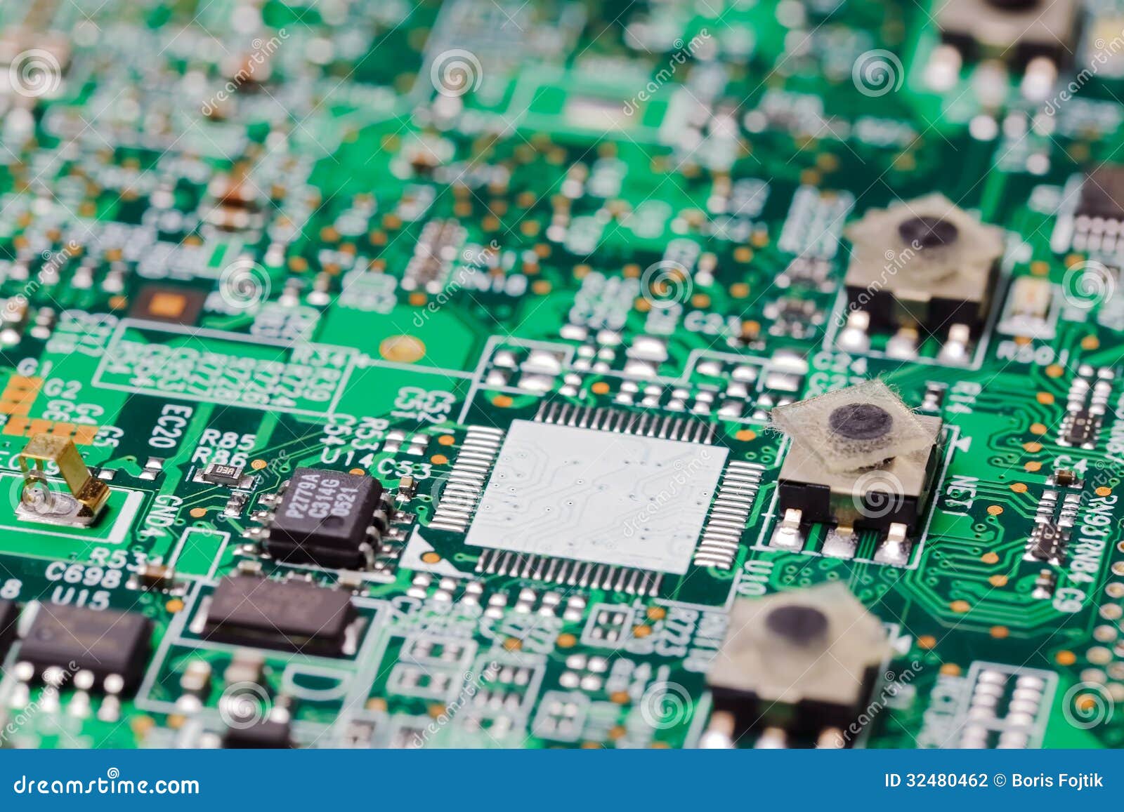 Electronic circuit board stock photo. Image of computer - 32480462