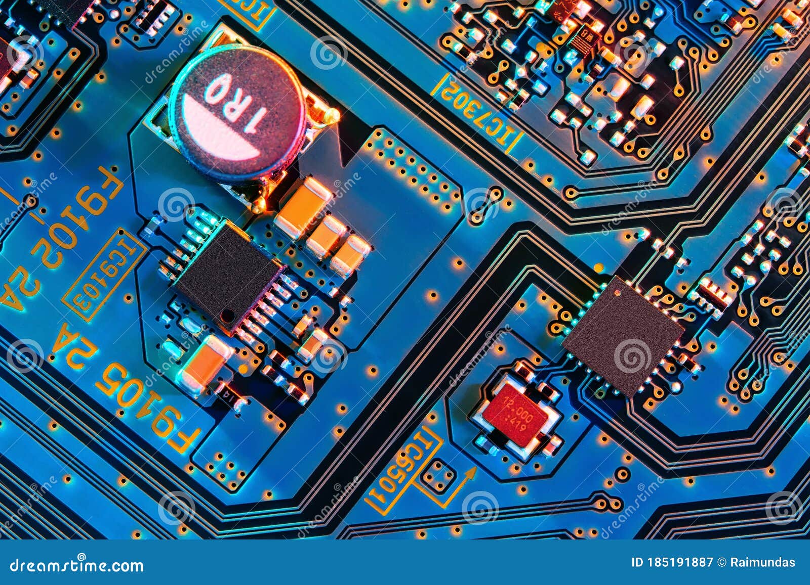 Electronic Circuit Board Part of Electronic Machine Component Concept ...