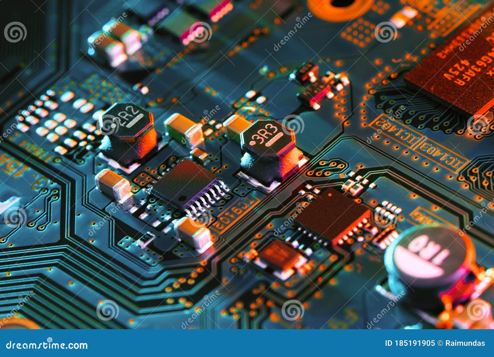 Electronic Circuit Board Part of Electronic Machine Component Concept ...
