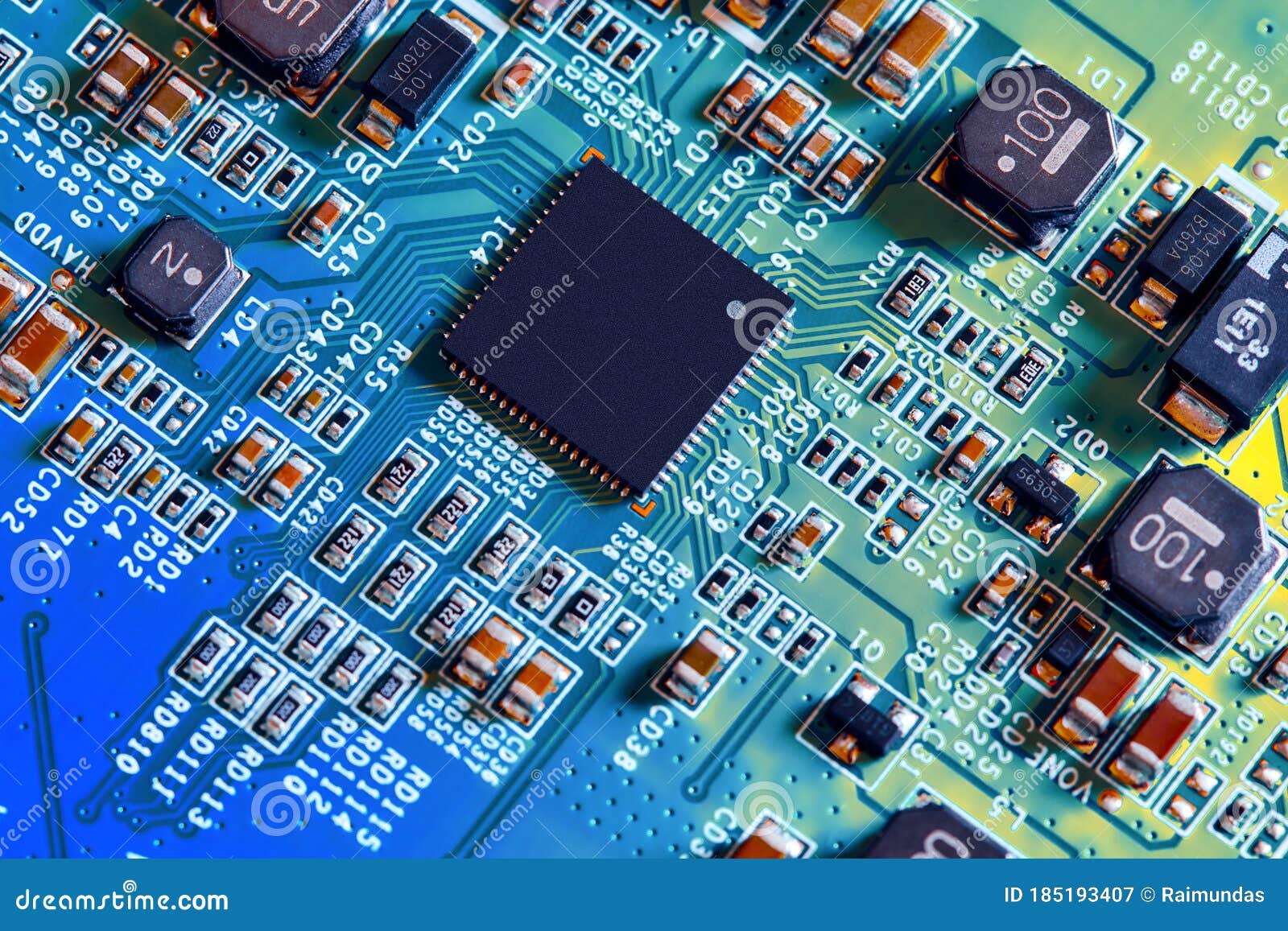 Electronic Circuit Board Part of Electronic Machine Component Concept ...