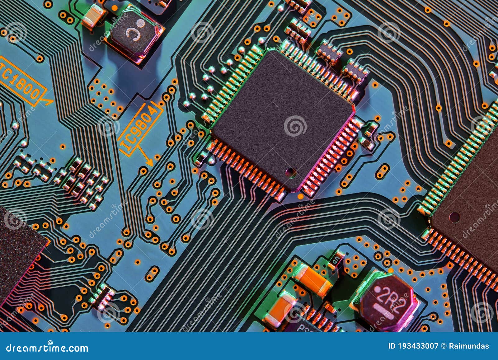 Electronic Circuit Board Part of Electronic Machine Component Concept ...