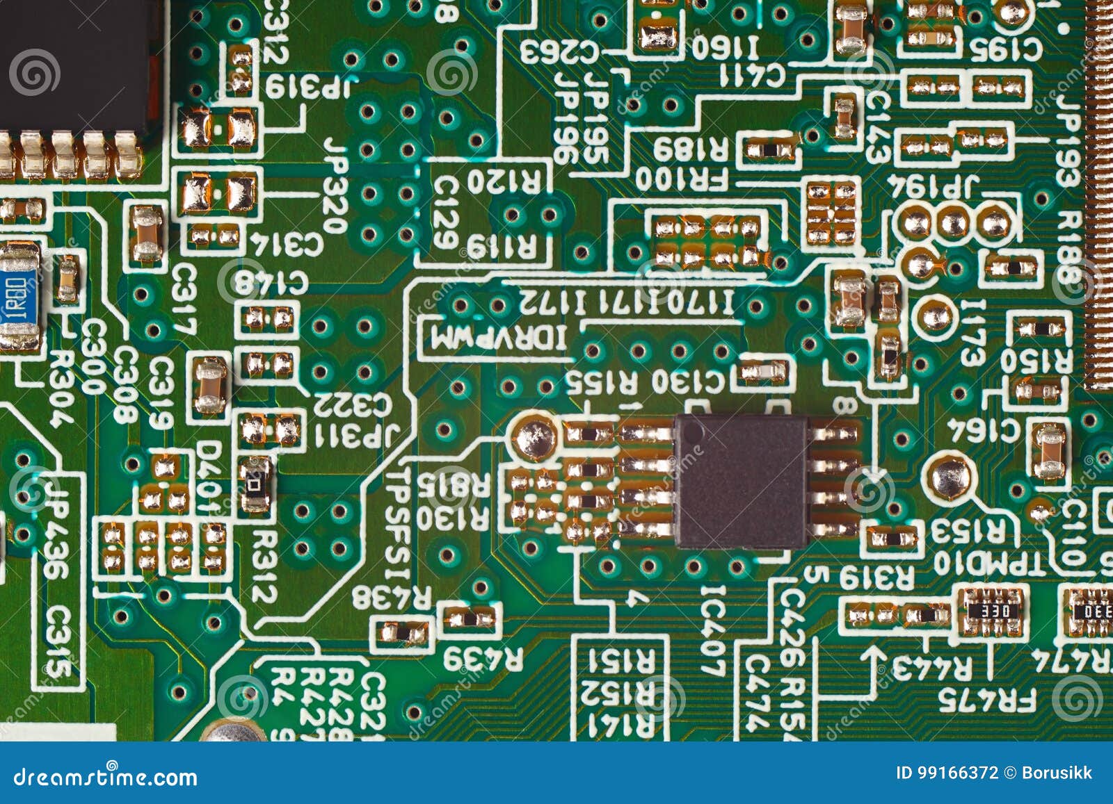 Electronic Circuit Board with Digital Components Closeup. Stock Photo ...