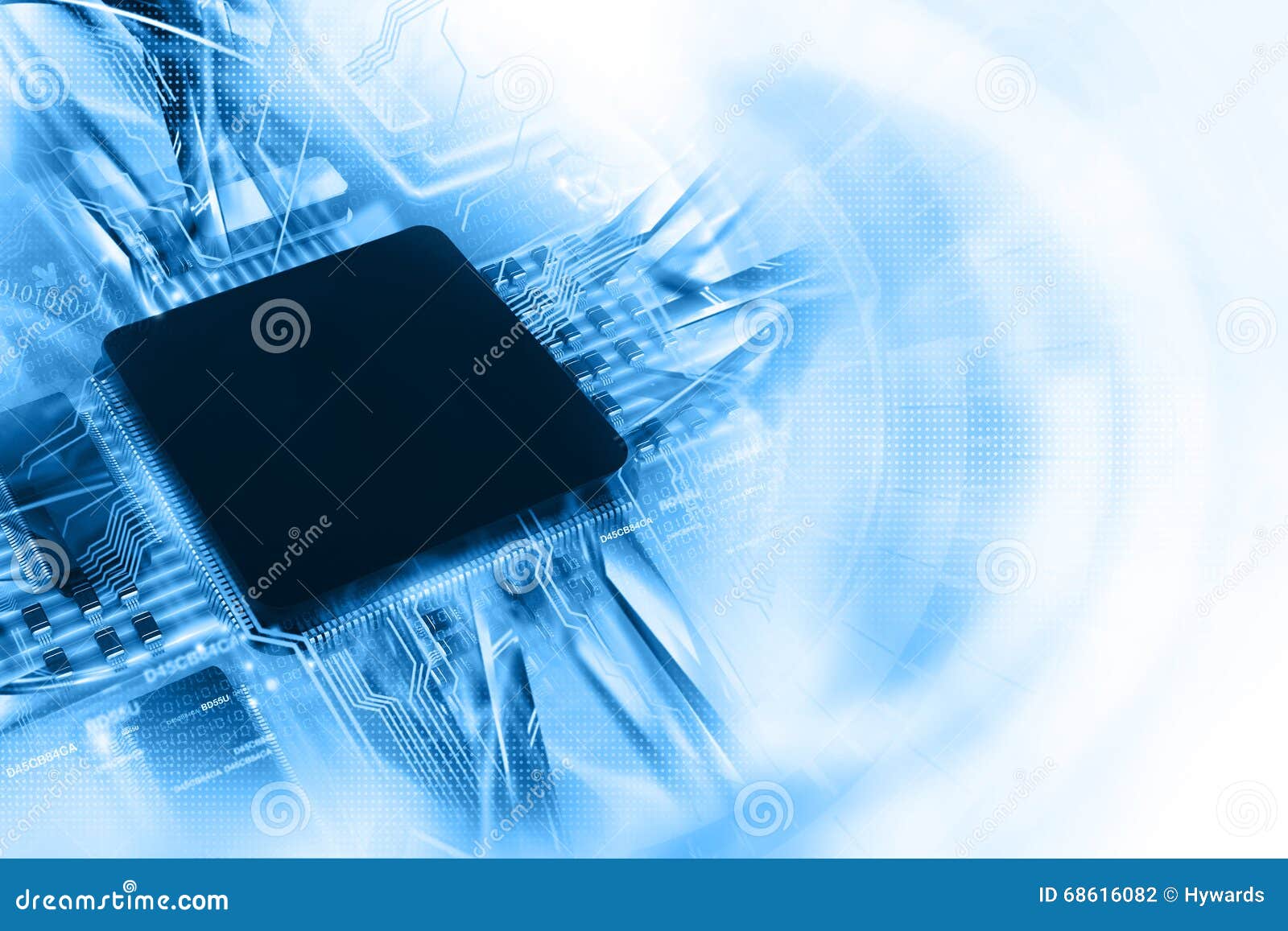 Integrated Circuit Of Digital Computer Parts. Logic Electronic Micro ...