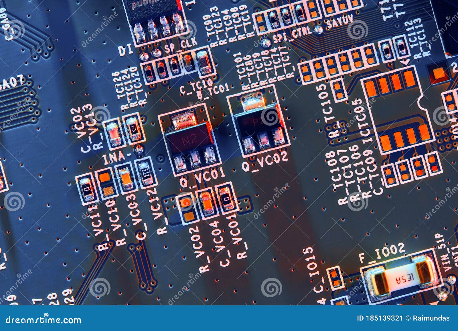 Electronic Circuit Board Part of Electronic Machine Component Concept ...