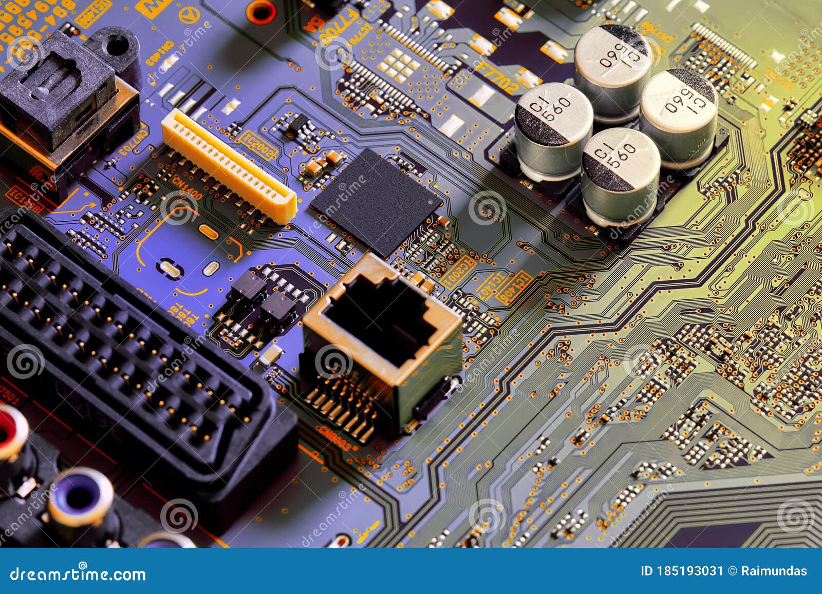 Electronic Circuit Board Part of Electronic Machine Component Concept ...