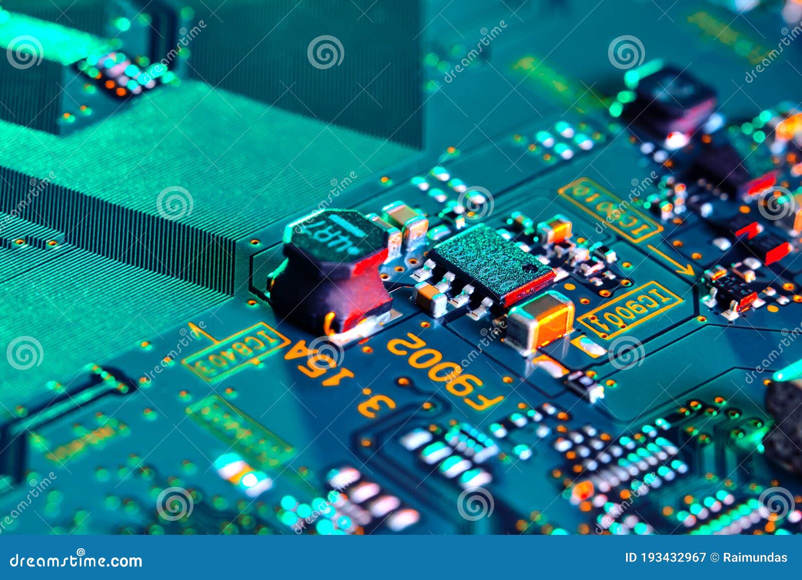 Electronic Circuit Board Part of Electronic Machine Component Concept ...