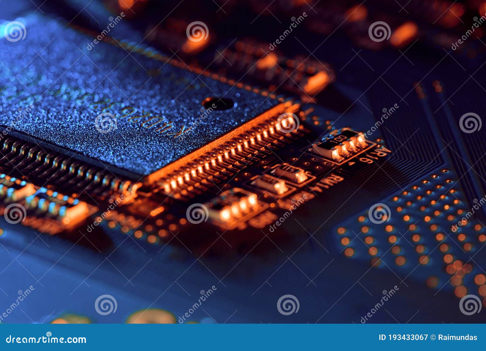 Electronic Circuit Board Part of Electronic Machine Component Concept ...