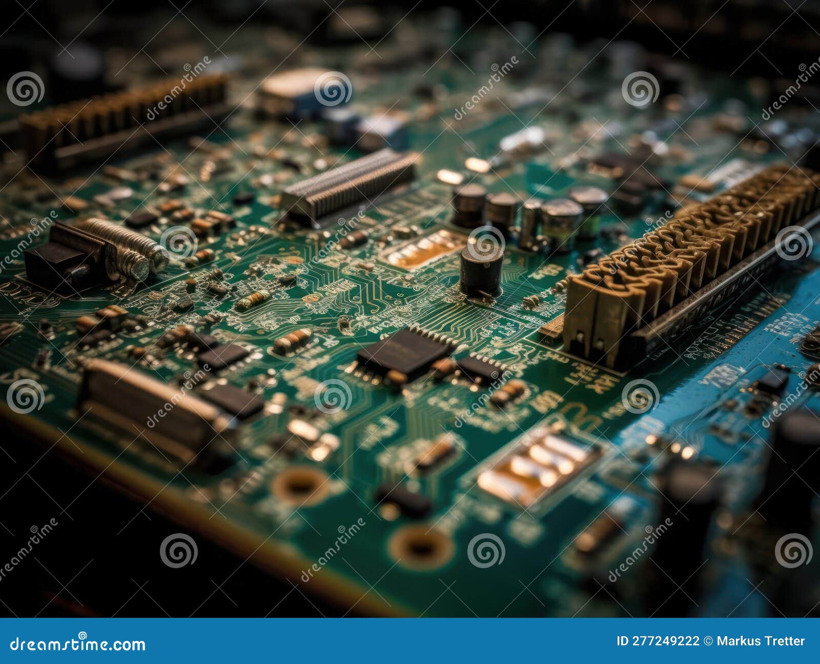 An Electronic Circuit Board with a Mixture of Surface-mount and through ...