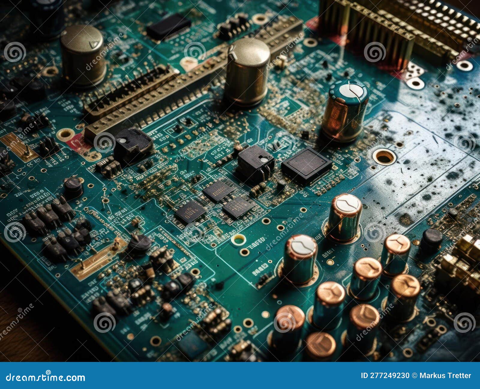 An Electronic Circuit Board with a Mixture of Surface-mount and through ...