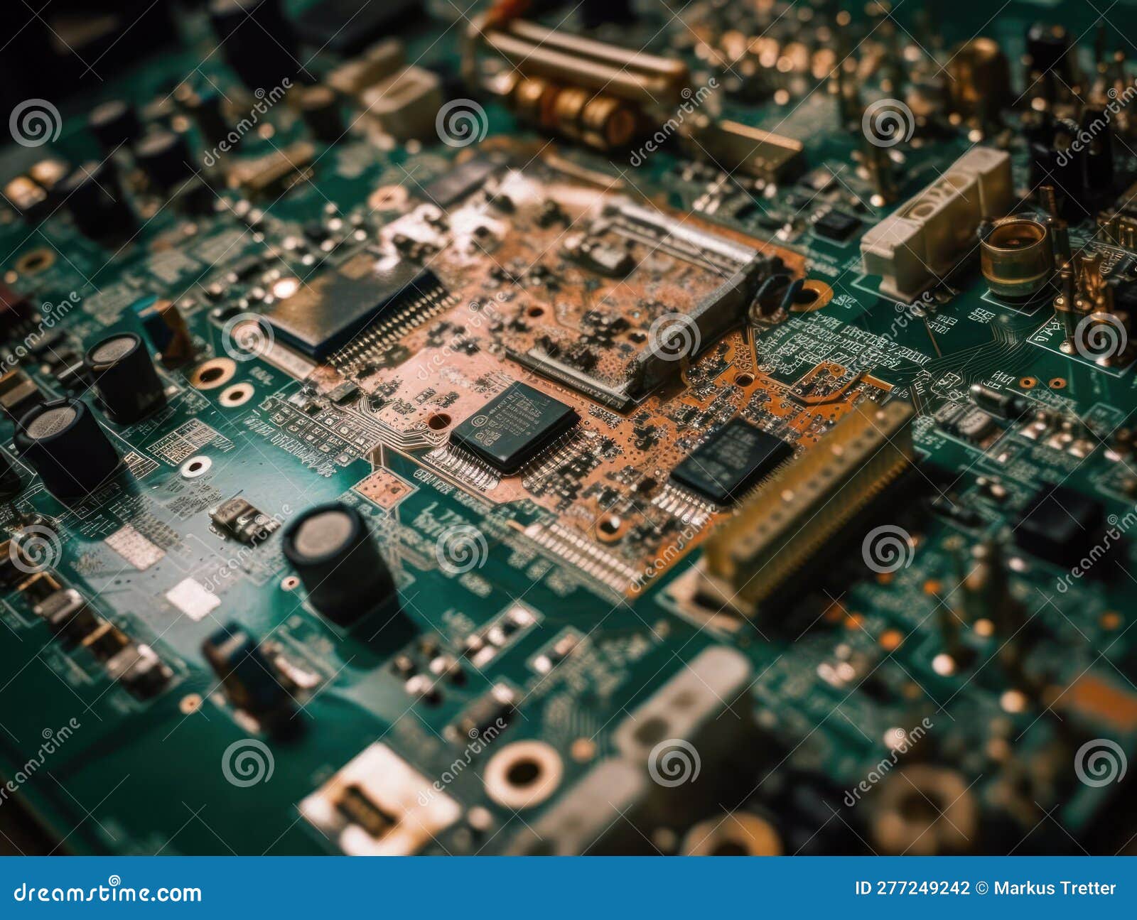 An Electronic Circuit Board with a Mixture of Surface-mount and through ...