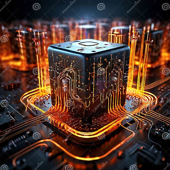 A Future Microchip, the Heart of Technology Beats within the Silicon ...