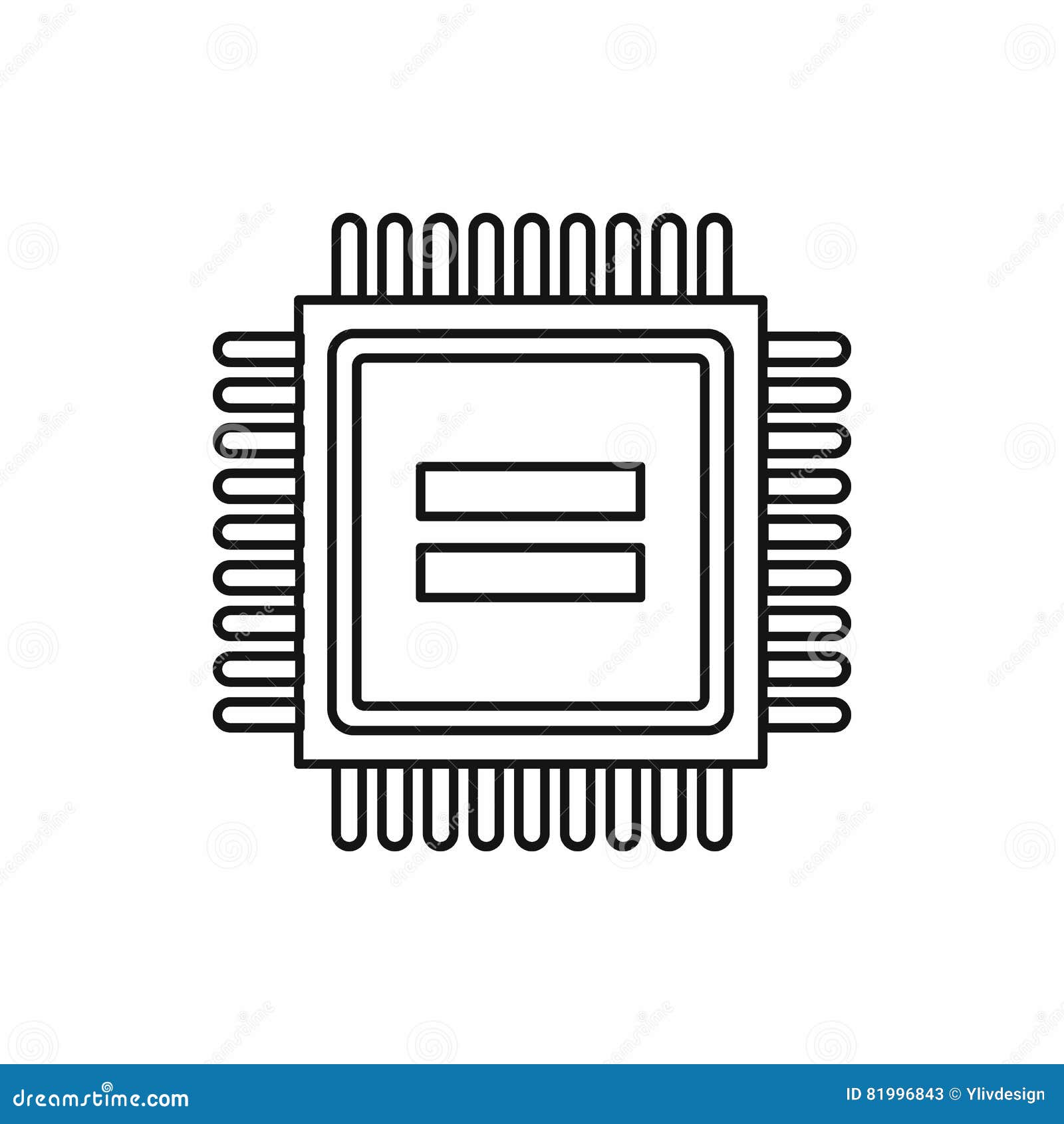 Electronic Circuit Board Icon, Outline Style Stock Vector ...