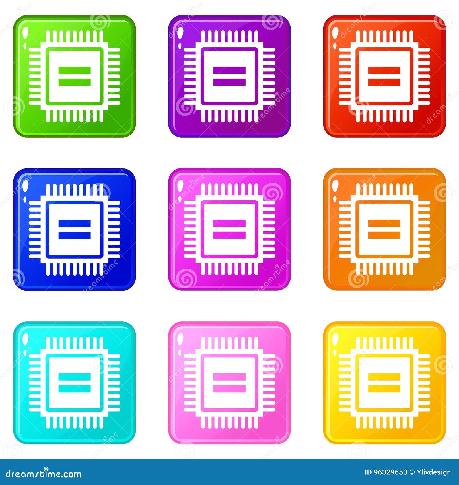 Electronic Circuit Board Icons 9 Set Stock Vector - Illustration of ...