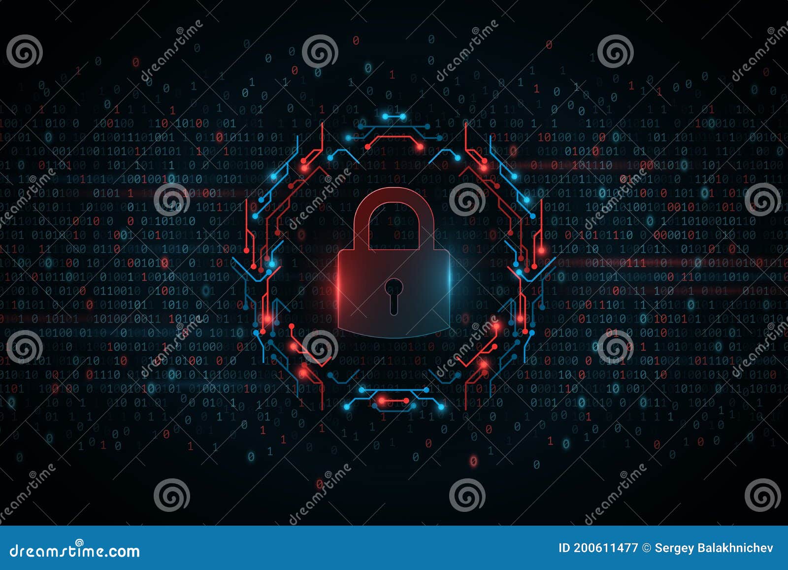 Electronic Circuit Board Lock. Abstract Binary Programming Code Background. Hight Technology ...