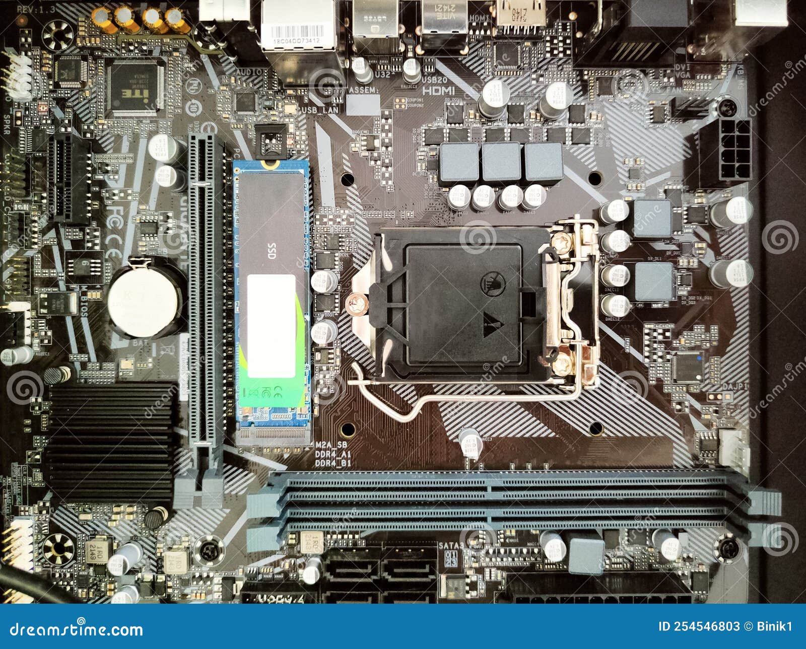 Electronic Circuit Board with Micro Chip Stock Image - Image of ...