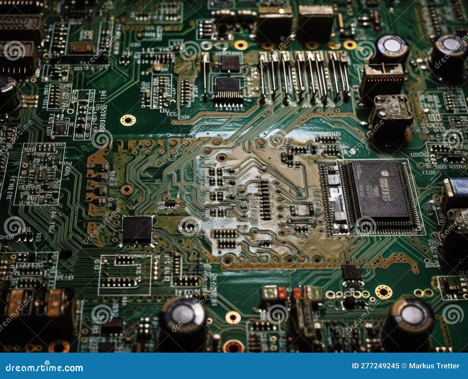 An Electronic Circuit Board with a Mixture of Surface-mount and through ...