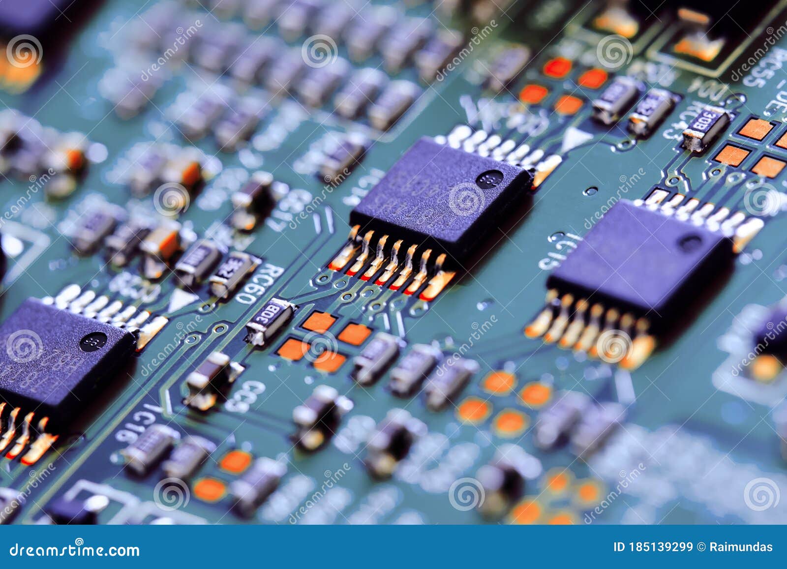Electronic Circuit Board Part of Electronic Machine Component Concept ...
