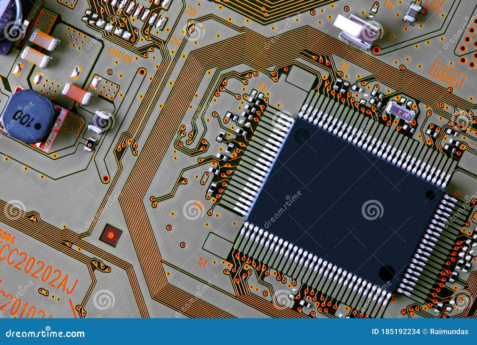 Electronic Circuit Board Part of Electronic Machine Component Concept ...