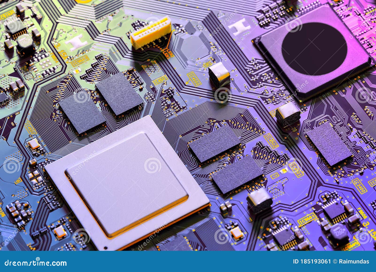Electronic Circuit Board Part of Electronic Machine Component Concept ...