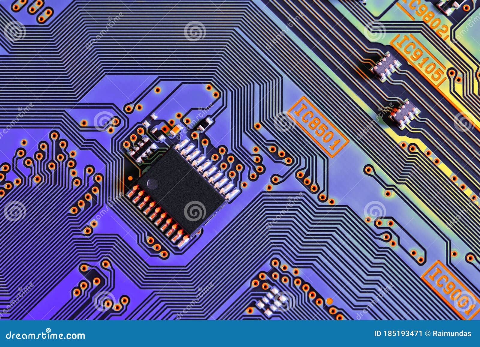 Electronic Circuit Board Part of Electronic Machine Component Concept ...