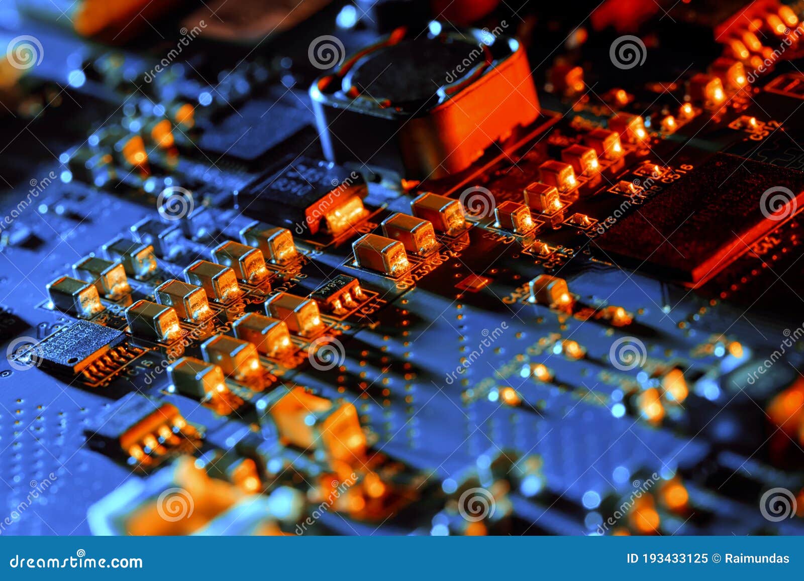 Electronic Circuit Board Part of Electronic Machine Component Concept ...