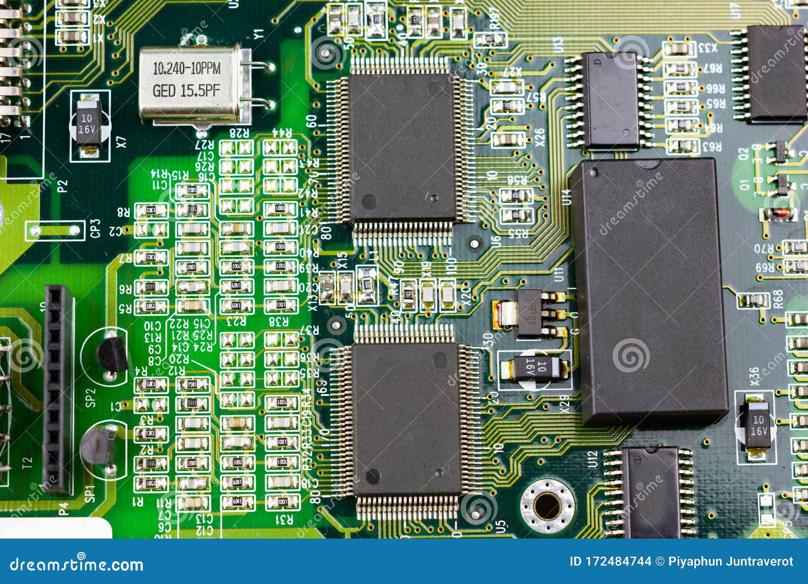 Electronic Circuit Board Part of Electronic Machine Component Concept ...