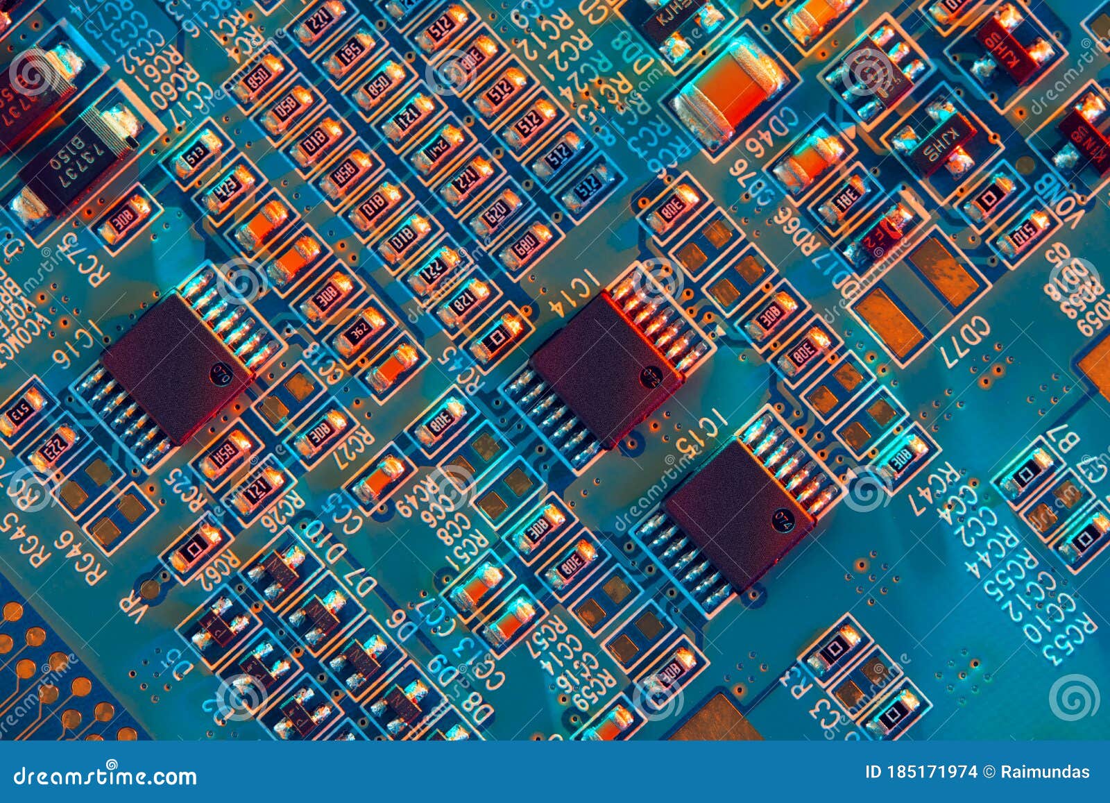 Electronic Circuit Board Part of Electronic Machine Component Concept ...